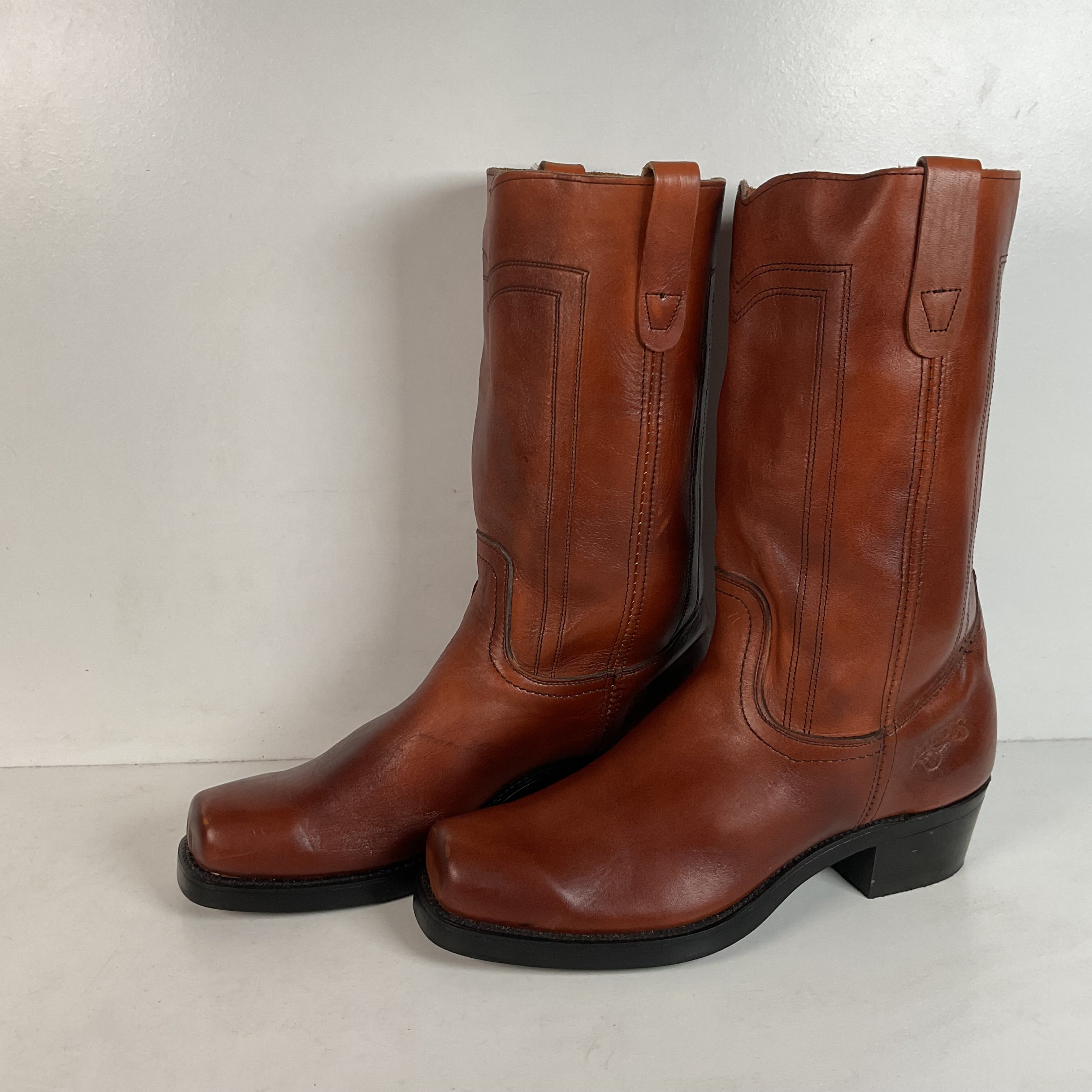 Vintage Landis Western Boots 12 D USA Made Chunky Cavalry – Lake's Boot ...