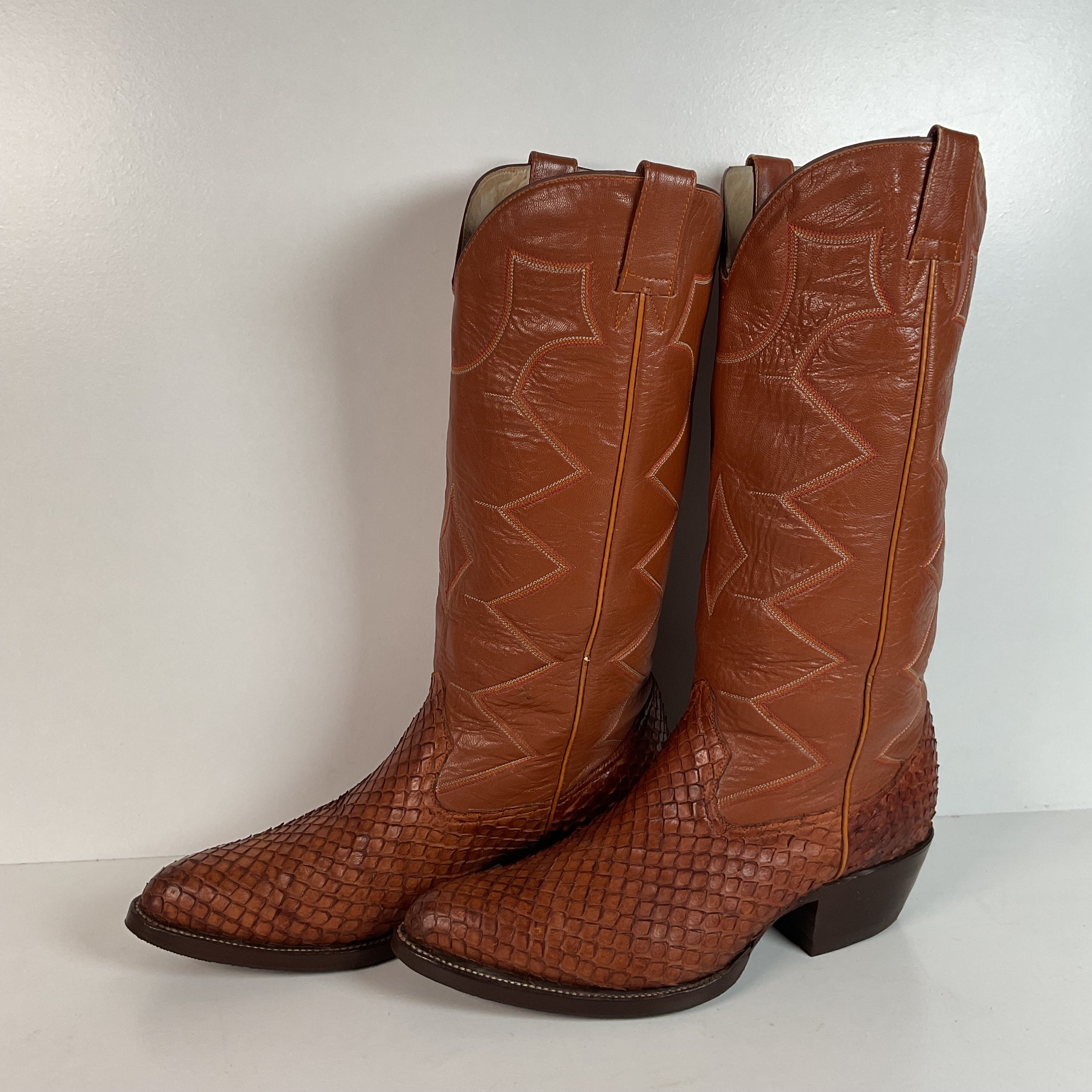 Vintage Anaconda Snakeskin Cowboy Boots | Exotic | Customized | Men’s ...